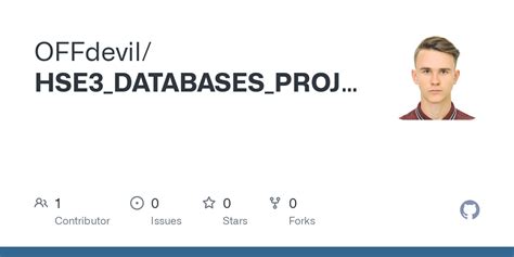 github offdevil hse3 databases project plotnikov daniil