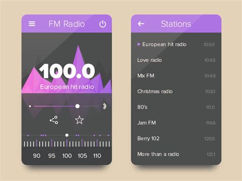 Radio UI Freebie PSD By George Vasyagin Dribbble