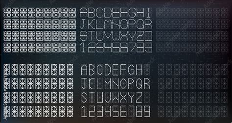 Segment Font A Futuristic Design Vector Illustration Eps10 Set Of White Digital Numbers Stock