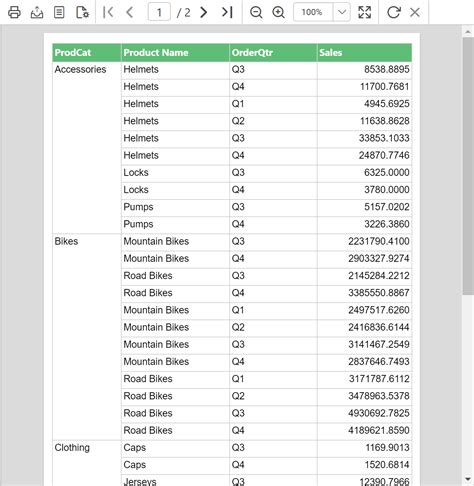 Insert Or Delete A Row Group Web Reportdesigner