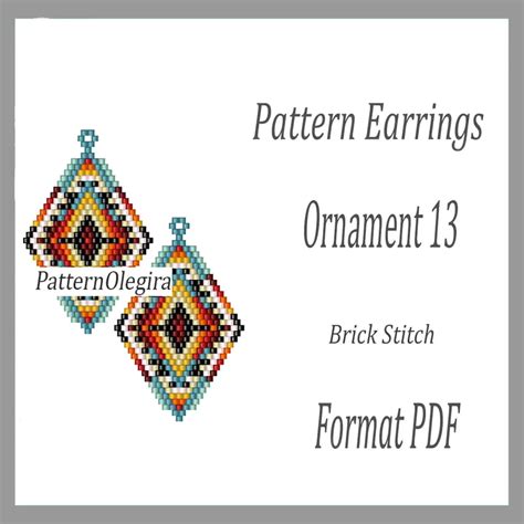 Ornament 13 Bead Pattern Bead Earrings Olegirabeadpatterns