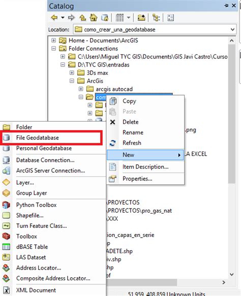 como crear una geodatabase en arcgis