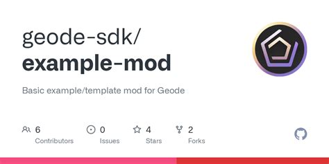 Github Geode Sdk Example Mod Basic Example Template Mod For Geode