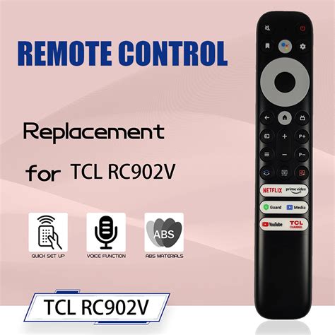 Replacement Remote Control Rc902v Fmr4 Infrared Learning For Tcl 8k Qled Smart Tv Remoto 50p725g