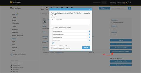 Acknowledgement Workflows Document Management System Folderit