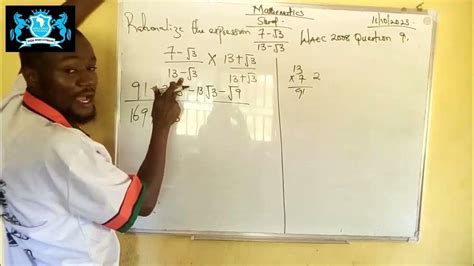 Surd Mathematics Past Question Youtube