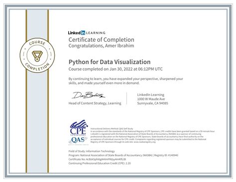 Amer Ibrahim On Linkedin Certificate Of Completion