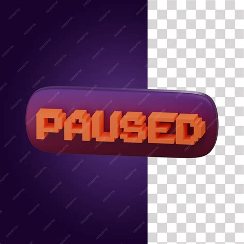 Premium Psd 3d Asset Pause Button Illustration