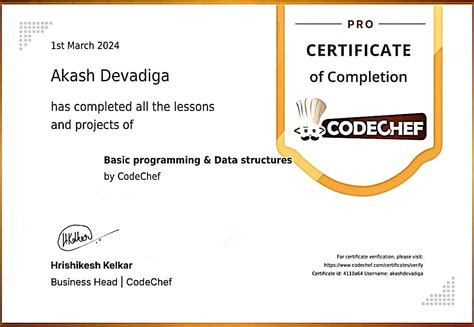 Akash Devadiga On Linkedin Codechef