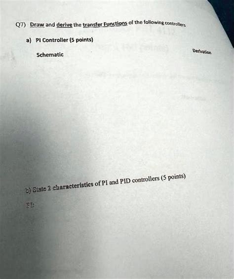 solved texts a pi controller 5 points derivation schematic state 2