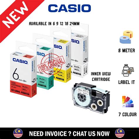 Original Casio Label Cartridge Ez Label Label Printer Tape Refill 1