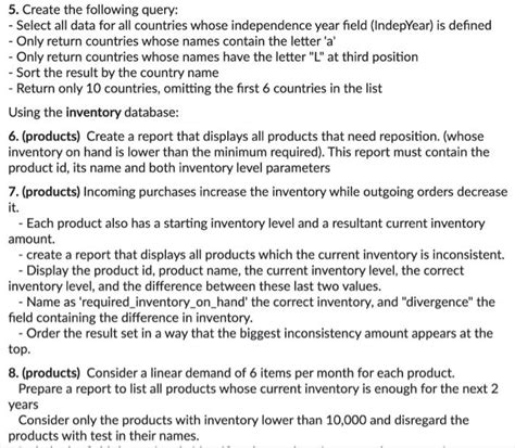 5 create the following query select all data for