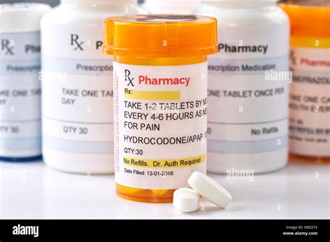 Hydrocodone Prescription Bottle Hydrocodone Is A Generic Medication Name And Label Was Created