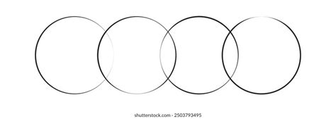 Simple Overlapping Circles Vector Drawing Version Stock Vector Royalty Free 2503793497
