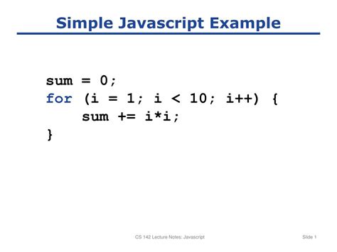 Ppt Simple Javascript Example Powerpoint Presentation Free Download