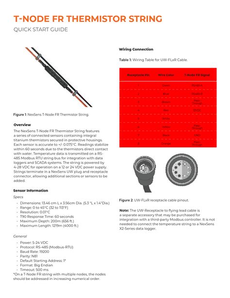 Nexsens T Node Fr Thermistor String User Guide