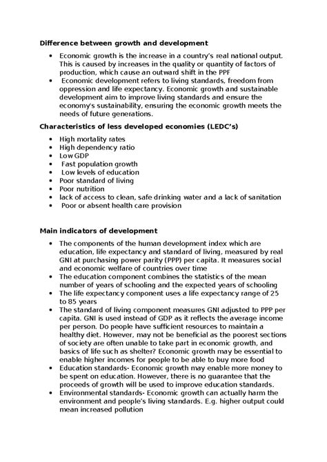 Difference Between Growth And Development This Is Caused By Increases In The Quality Or