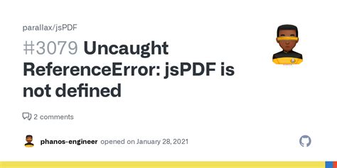 Uncaught ReferenceError JsPDF Is Not Defined Issue 3079 Parallax JsPDF GitHub