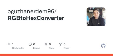 GitHub Oguzhanerdem RGBtoHexConverter