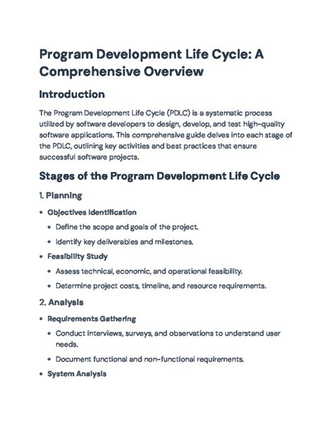 Program Development Life Cycle Pdlc Stages And Best Practices Guide
