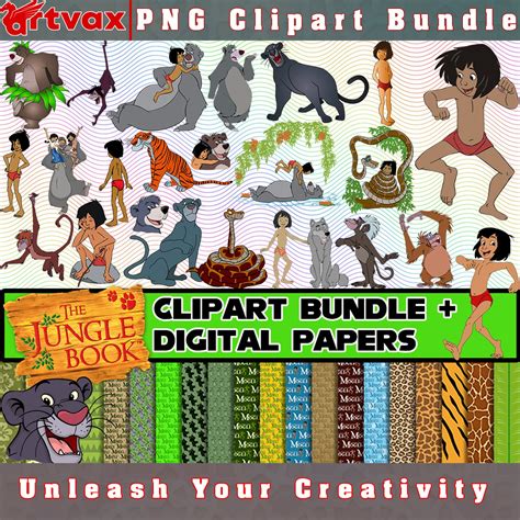Mowgli Png Clipart Bundle Jungle Adventure Digital Collection Artvax