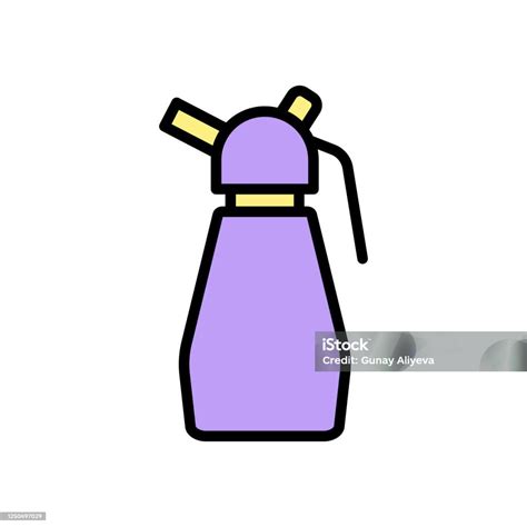 아이스크림 휘핑 크림 아이콘 Ui 및 Ux 웹 사이트 또는 모바일 응용 프로그램에 대한 동결 달콤한 아이콘의 윤곽 벡터 요소와 간단한 색상 개념에 대한 스톡 벡터 아트 및