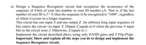 solved a design a sequence recognizer circuit that