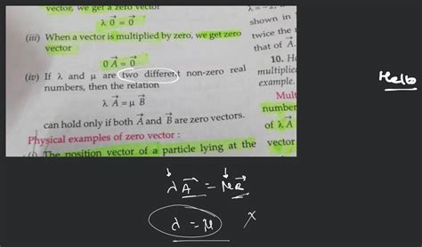 λ00iii When A Vector Is Multiplied By Zero We Get Zero Vector0a0