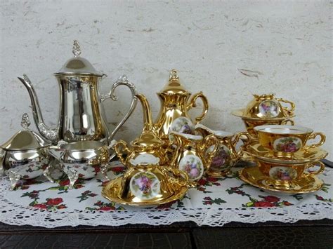 실버티팟 바바리아 명화 연인 에소티팟 셋트 빈티지