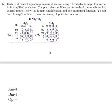 Solved х х 3 Given The Following Alu Input And Control