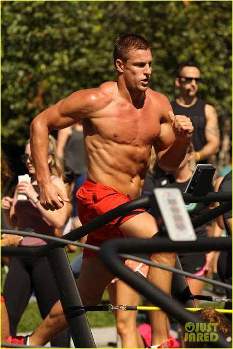 Rob Gronkowski And Girlfriend Camille Kostek Lead A Sweaty Workout In