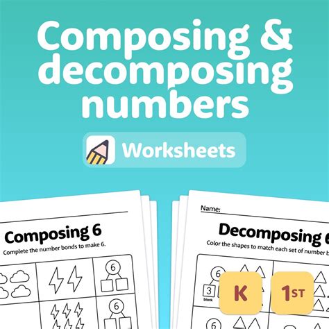 Composing And Decomposing Numbers To 10 Worksheets Kindergarten Math