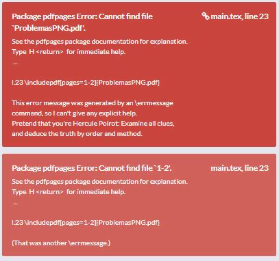 Latex Undefined Control Sequence When Using Includepdf Stack Overflow