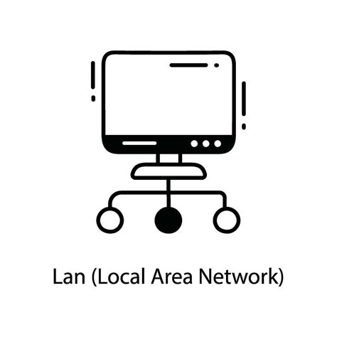 Lan Local Area Network Doodle Icon Design Illustration Networking Symbol On White Background