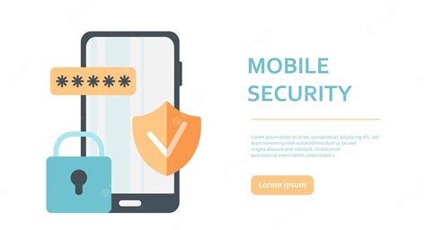 Premium Vector Mobile Security Concept