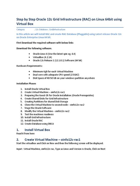 step by step oracle 12c grid infrastructure installation pdf