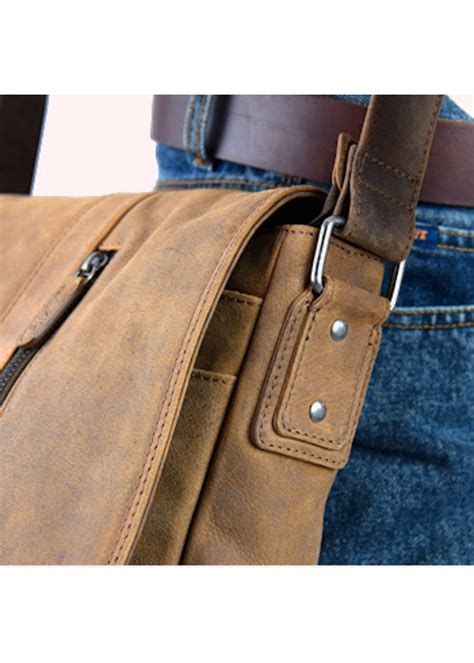 Messenger Bag With Front Zipper Small Barebirch
