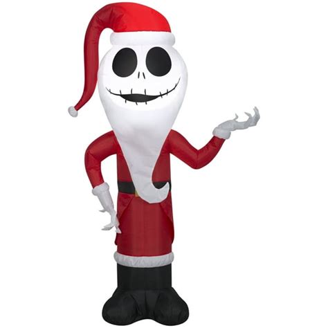 Gemmy Giant Christmas Inflatable Jack Skellington Train Scene 6 Ft