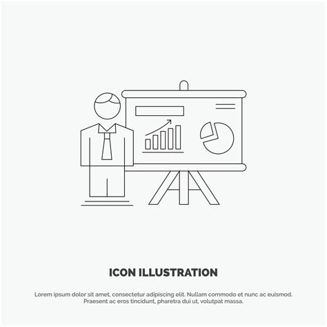 Presentation Office University Professor Line Icon Vector 17981934 Vector Art At Vecteezy