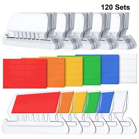 120 Sets File Document Tabs 2 Inch Hanging Folder Vicedeal