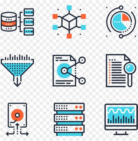 Data Management 25 Icons Data Management Icon Vector Png Free PNG