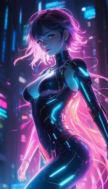 Premium Photo Beautiful Girl Future Technology From 4225 Artificial