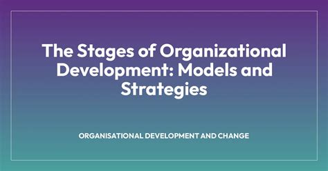 The Stages Of Organizational Development Models And Strategies • Slm Self Learning Material