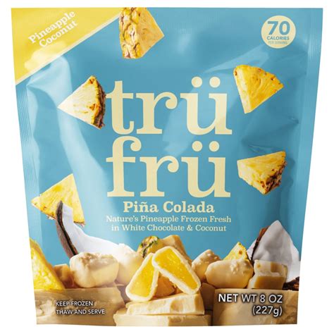 Tru Fru Pina Colada Pineapple Frozen Fresh In White Chocolate And Coconut