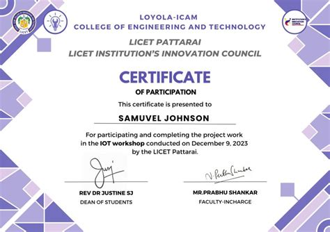samuvel johnson on linkedin iot workshop learning licet