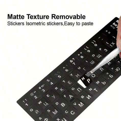 1pc Matte Keyboard Key Stickers Letter And Number Non Slip Durable
