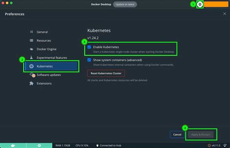 Docker Desktop Kubernetes 활성화하기 Louis