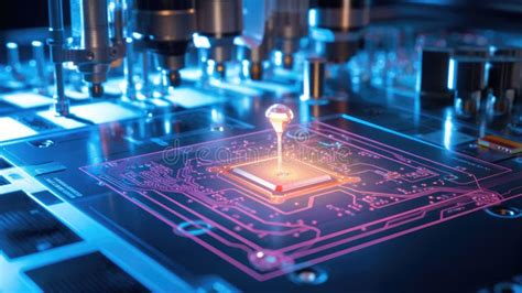 Production Of A Modern Microprocessor Stock Image Image Of Quantum
