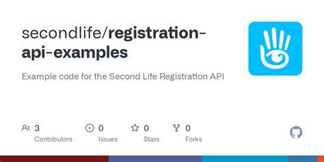 Github Secondliferegistration Api Examples Example Code For The