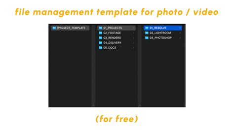 Project File Management Template